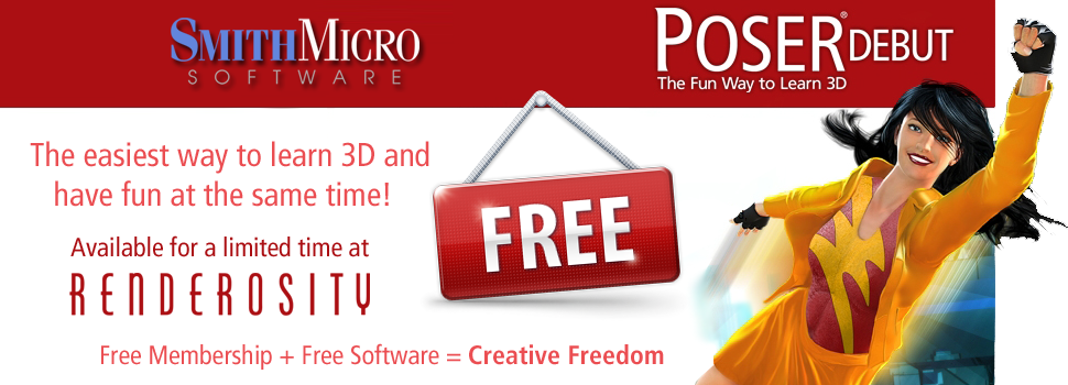 Poser Debut Giveaway! - Renderosity